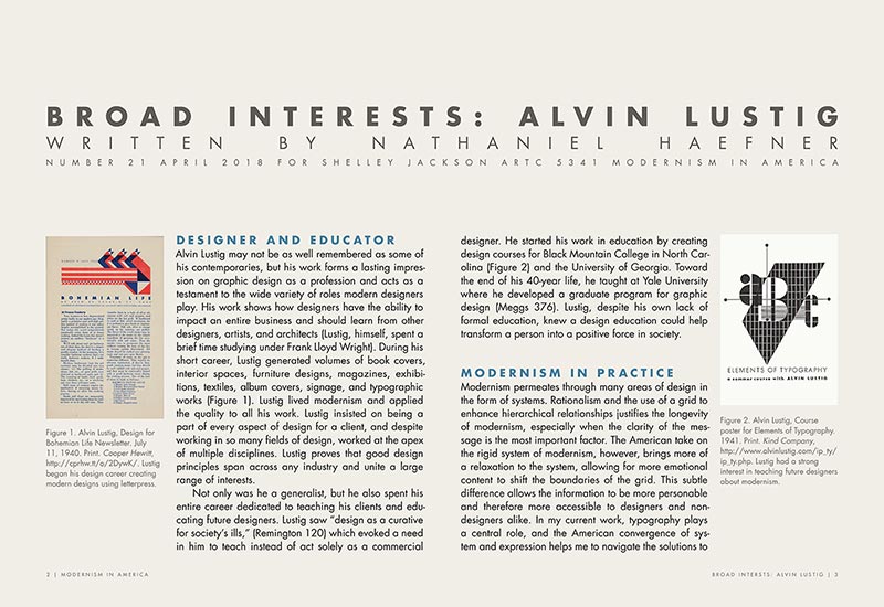 NH | Work | Alvin Lustig: Broad Interests